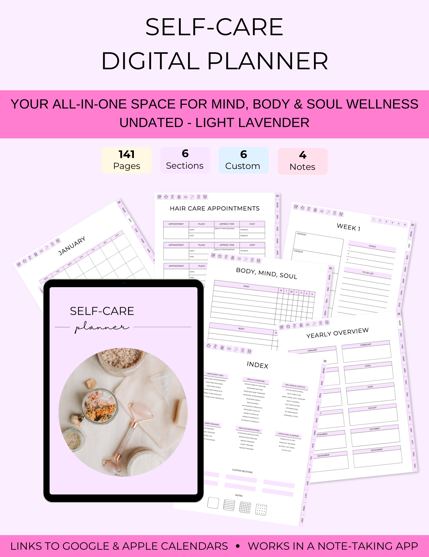 Self-Care Digital Planner – Paper & Pearl