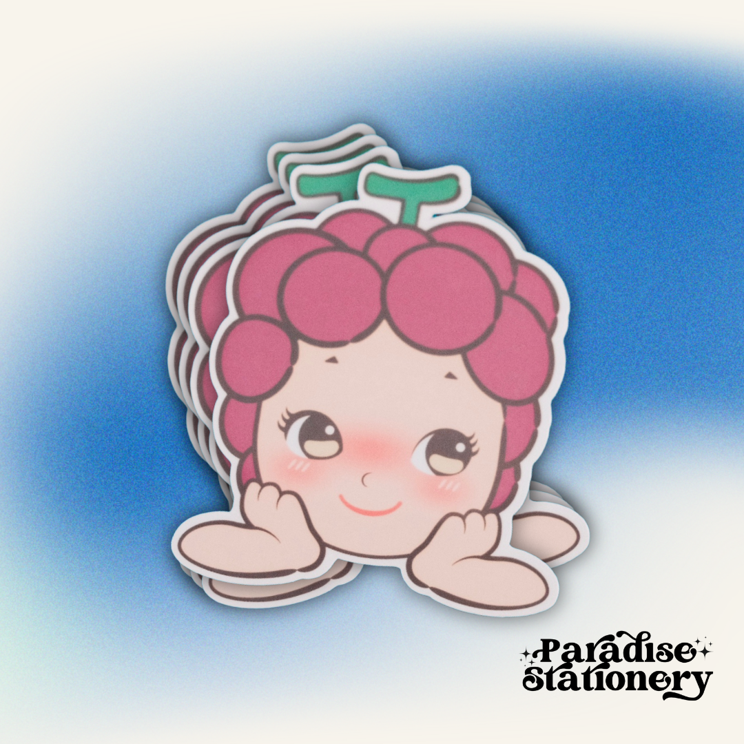 Grape Angel - Vinyl Sticker – Paper & Pearl
