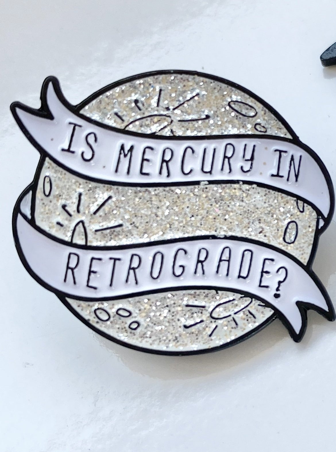 Mercury Retrograde enamel pin – Paper & Pearl