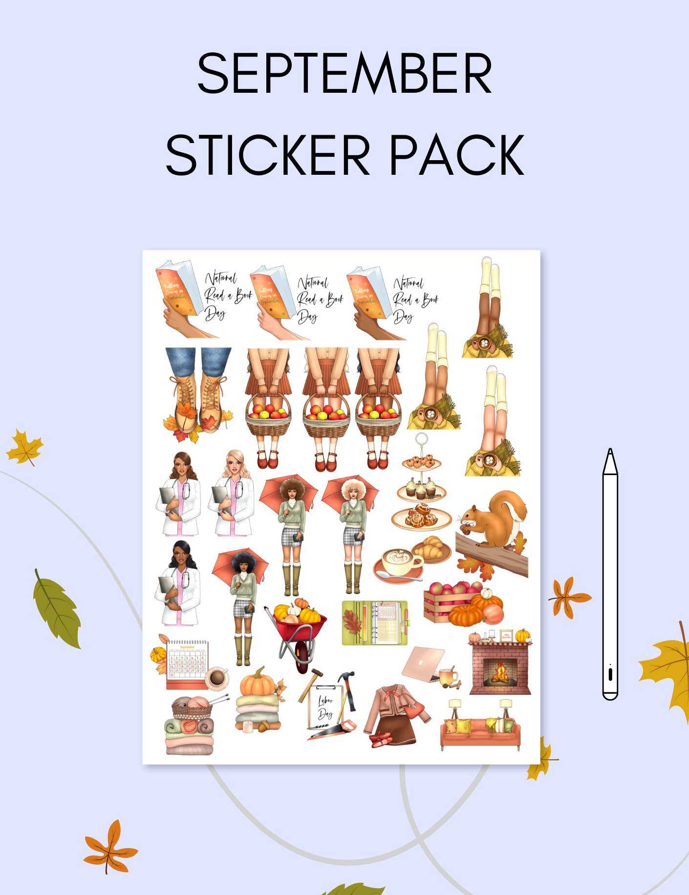 September Sticker Pack – Paper & Pearl
