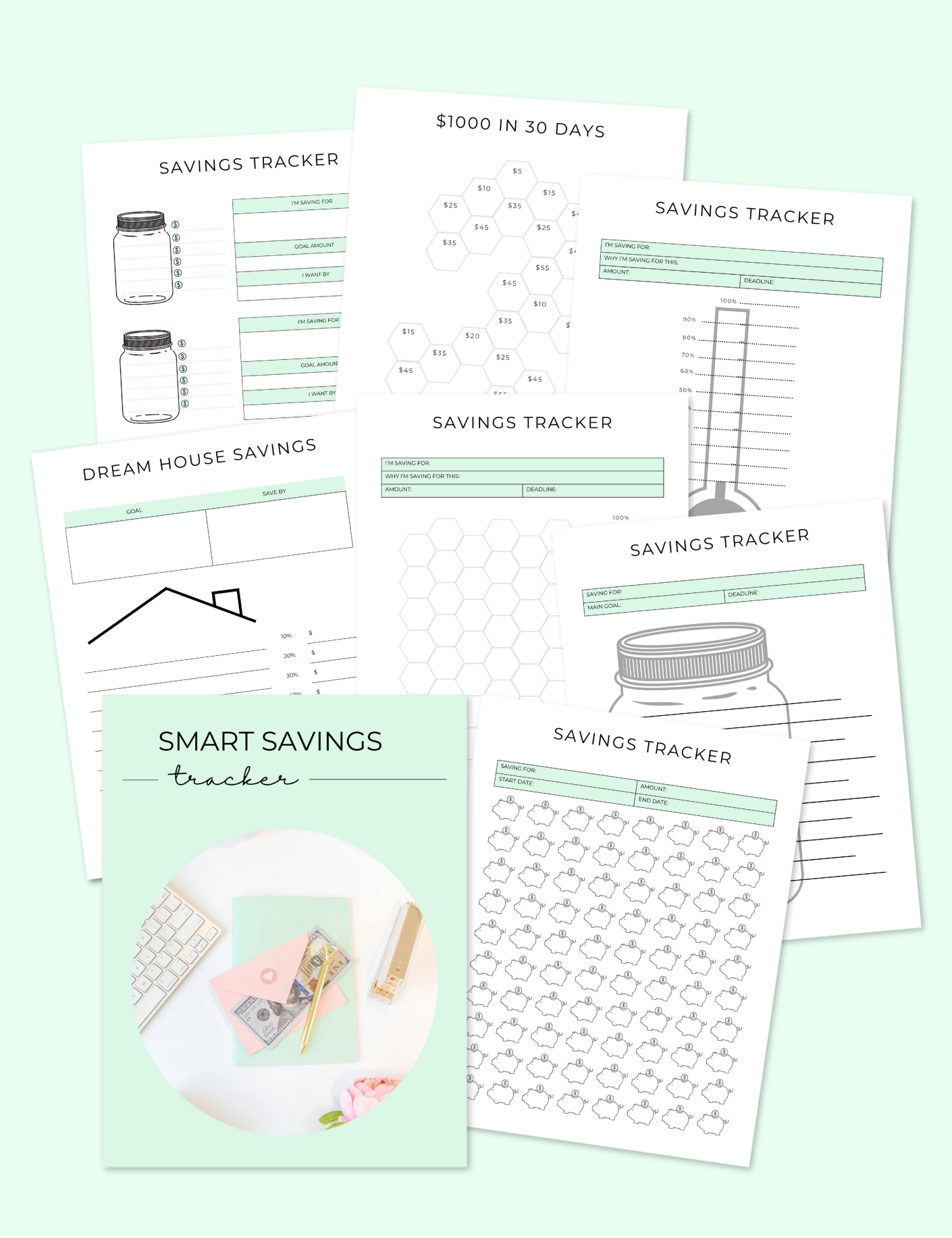 Smart Savings Tracker – Paper & Pearl