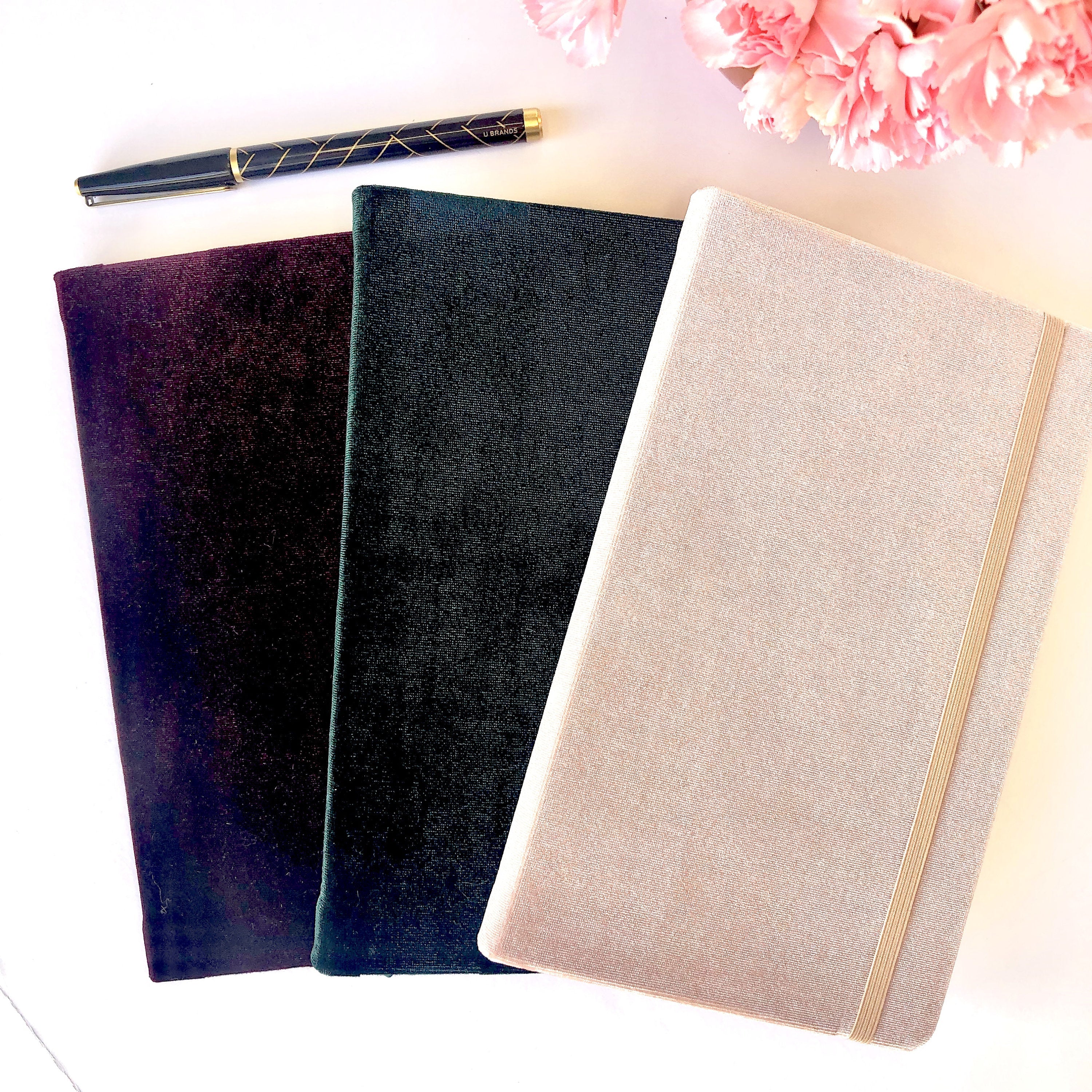 Velvet Hard Cover Journal – Paper & Pearl
